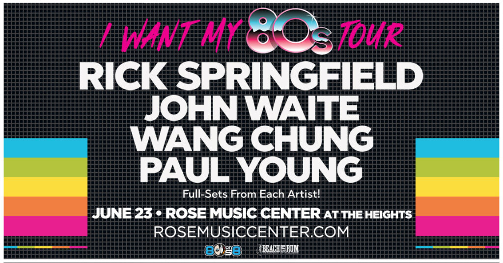 Rick Springfield at Rose Music Center - Rewind 103.5/104.3 - WNND